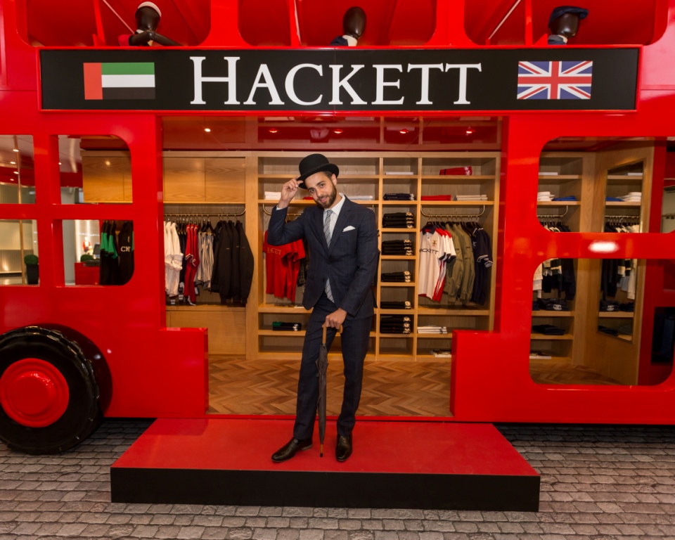 The Hackett London Bus Stops in Dubai - Dubai Art Media
